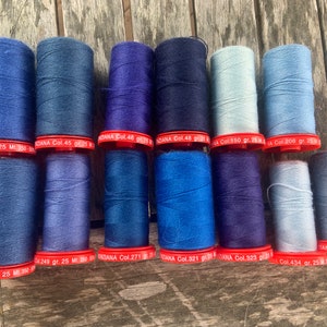 Genziana Wool Thread 25 Color Bobbin Set for Wool Applique - Etsy