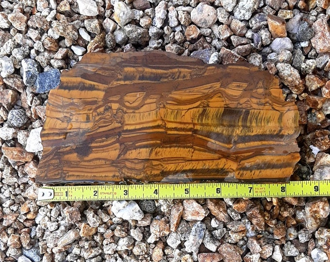 Gorgeous Tigers Eye Slab, Rock Slab, Cabbing Material, Raw Rock ...