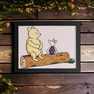 Classic Winnie the Pooh & Piglet Cross Stitch Pattern PDF ONLY ...