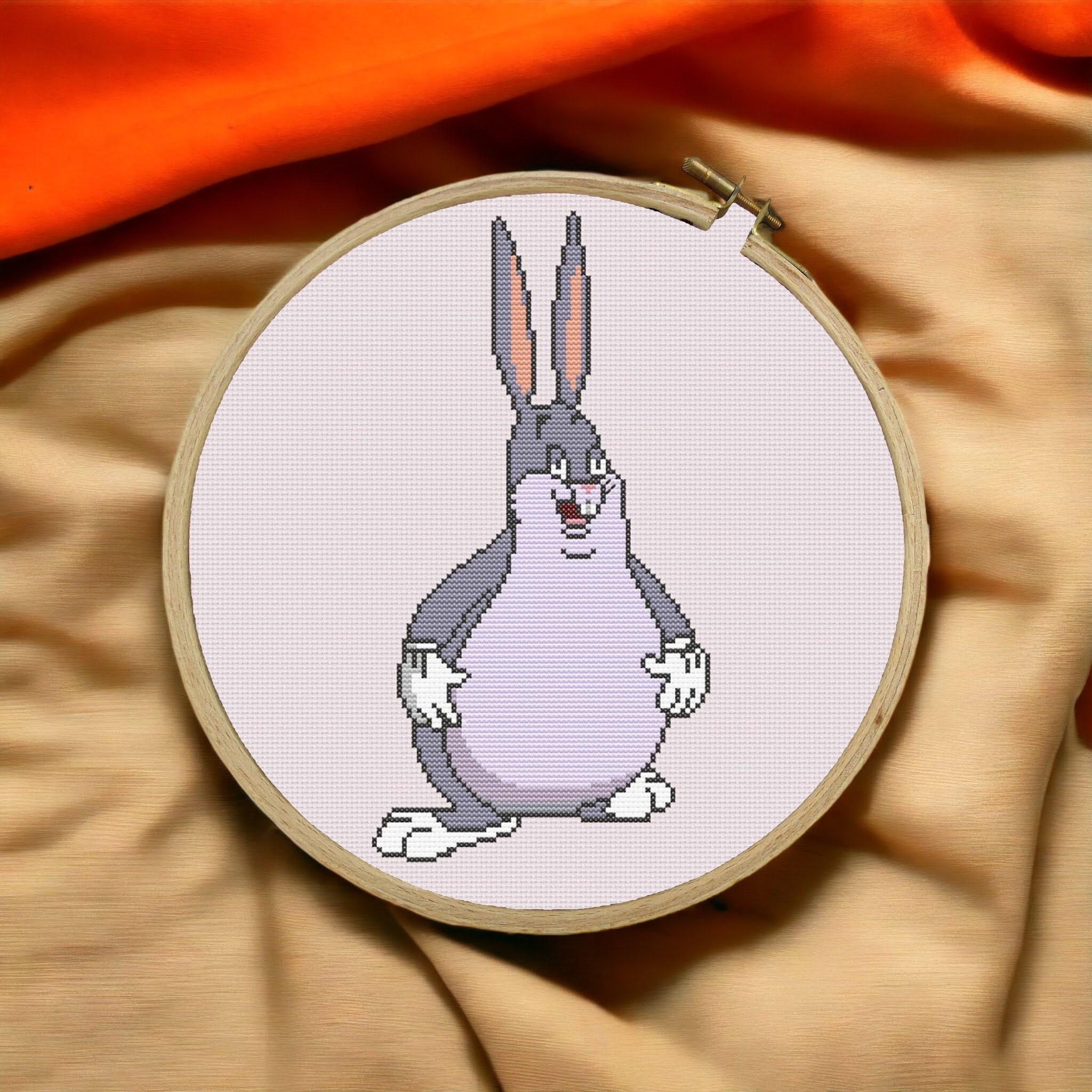 Big Chungus Inspired Chubby Bug Bunny Meme Cross Stitch Pattern PDF ...