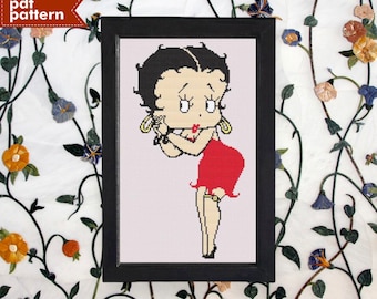 Betty Boop Collage Counted Cross Stitch Pattern - Etsy