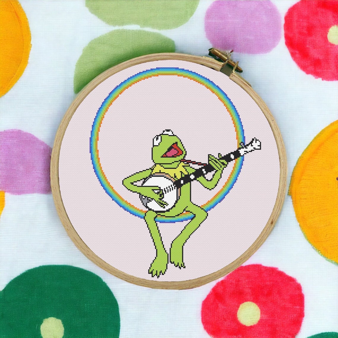 Rainbow Connection Kermit Frog Inspired Cross Stitch Pattern PDF ONLY ...
