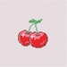 Cherry Pixel Art Mini Cross Stitch Pattern PDF ONLY Embroidery Pattern ...