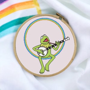 Rainbow Connection Kermit Frog Inspired Cross Stitch Pattern PDF ONLY ...