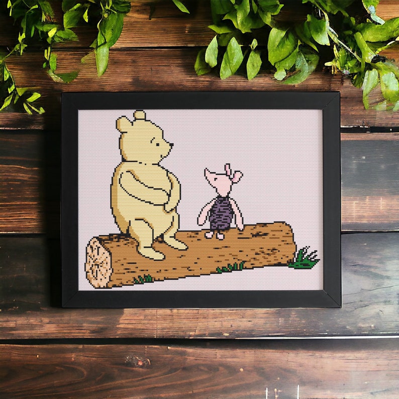 Classic Winnie the Pooh & Piglet Cross Stitch Pattern PDF ONLY ...