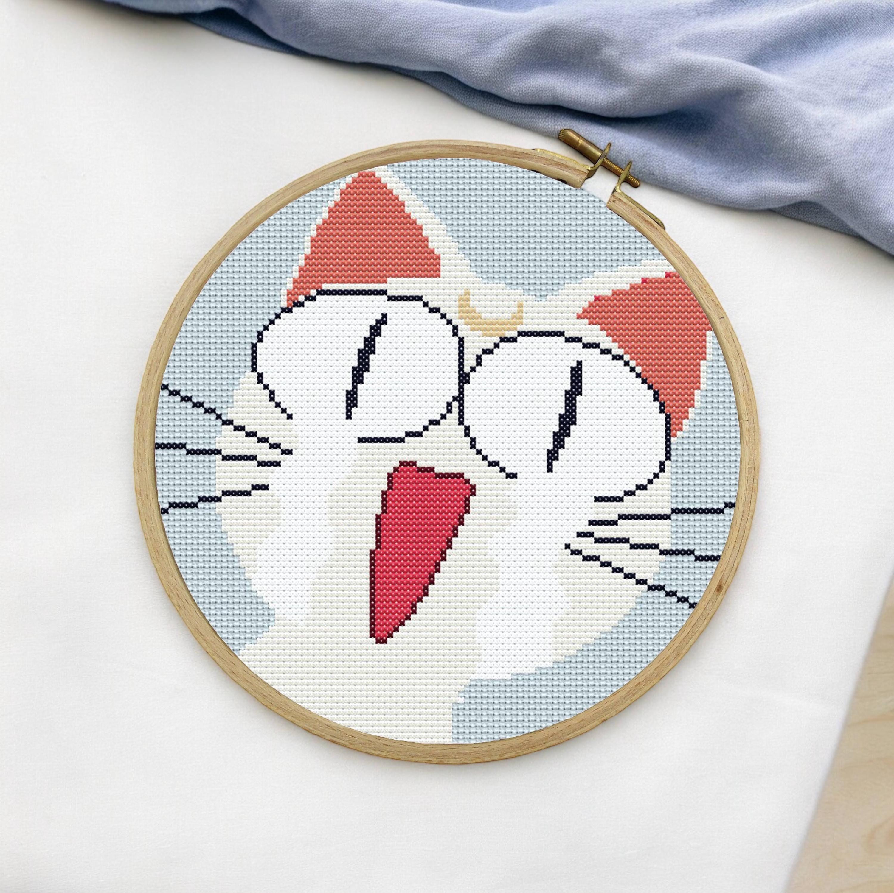 Crying Artemis White Cat Meme Small Cross Stitch Pattern PDF ONLY Mini ...