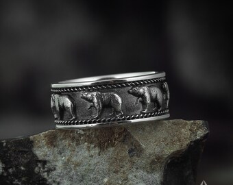 Bear ring | Etsy