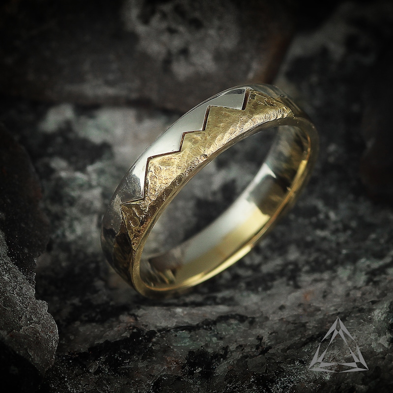 Ocean and Mountain Ring - Etsy
