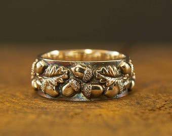 Leaf Pattern Ring - Etsy