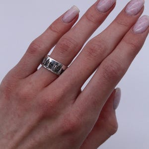 Sterling Silver Pine Tree Forest Ring, Nature Wedding Band - Etsy