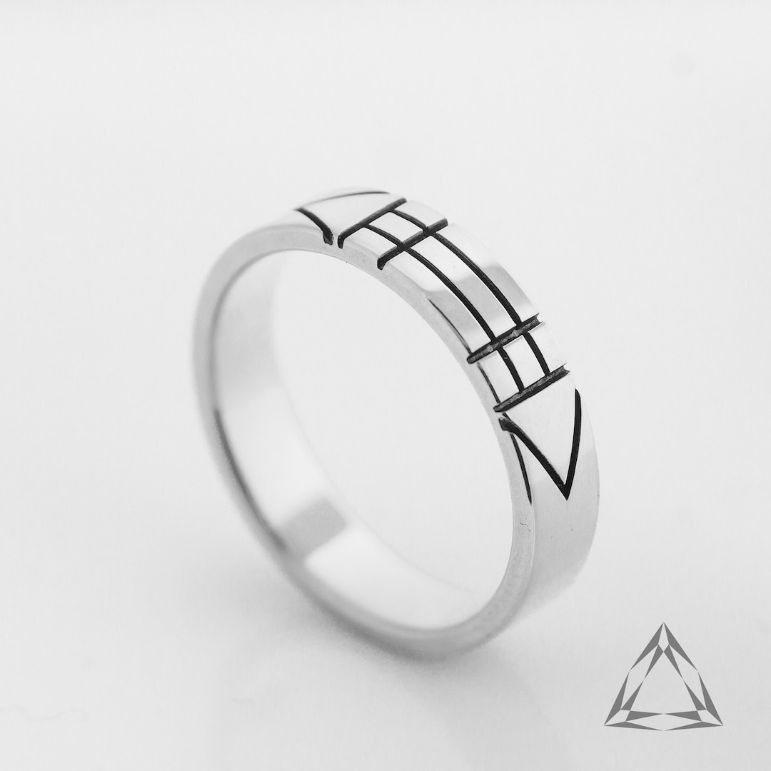 Sterling Silver Atlantis Ring, Ancient Egyptian Amulet, Unisex Band - Etsy