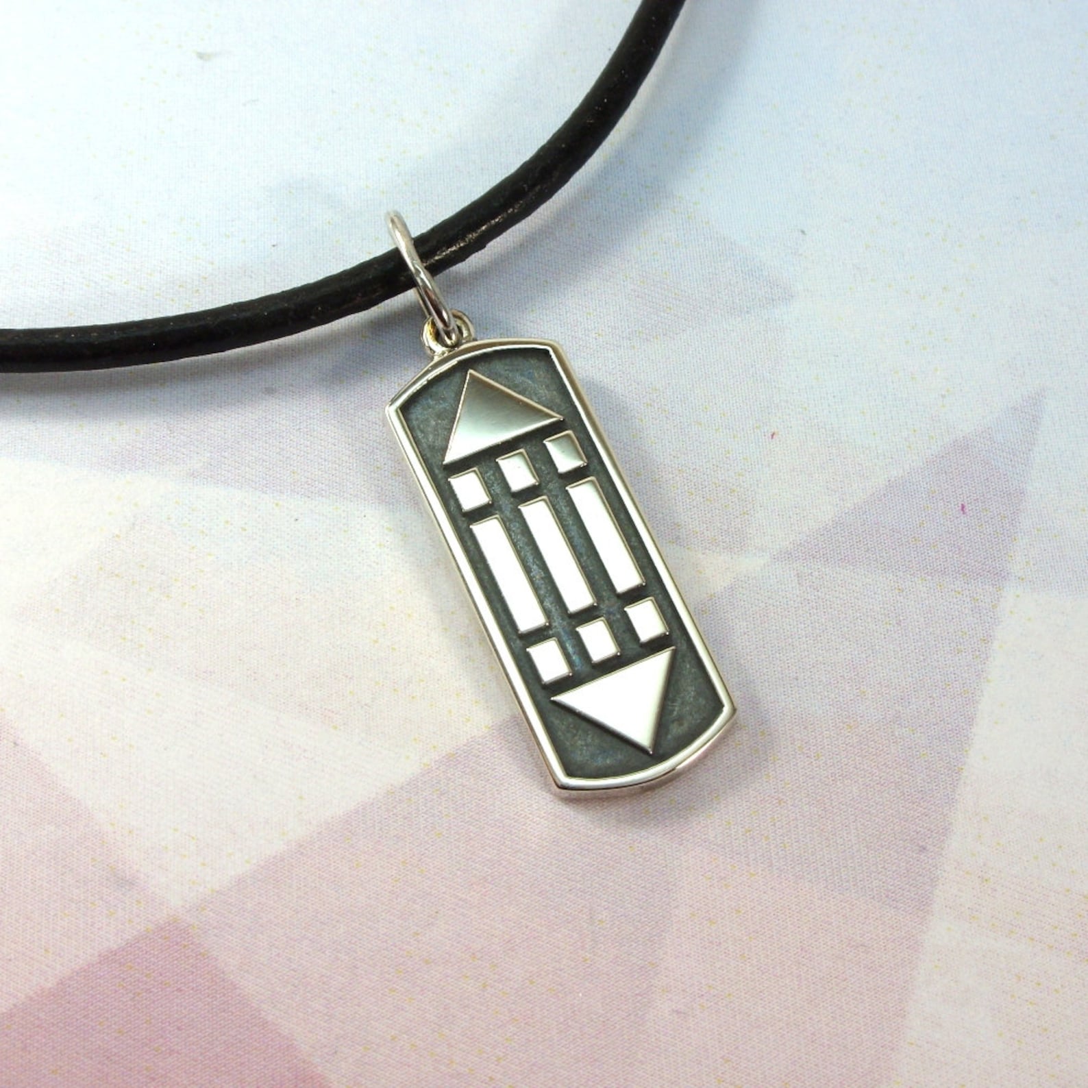 Sacred Geometry Pendant Necklace Sterling Silver Atlantis - Etsy