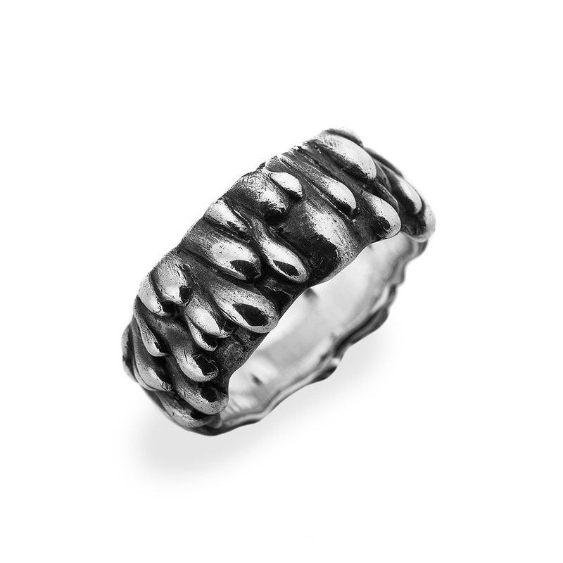 Rustic Silver Ring - Etsy