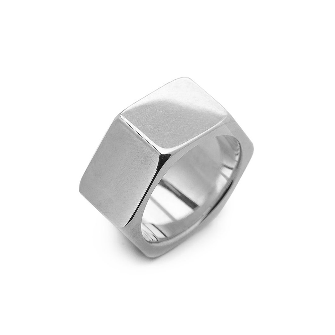 Bague en argent vis écrou, vis-écrou, bague industrielle, bague brute ...