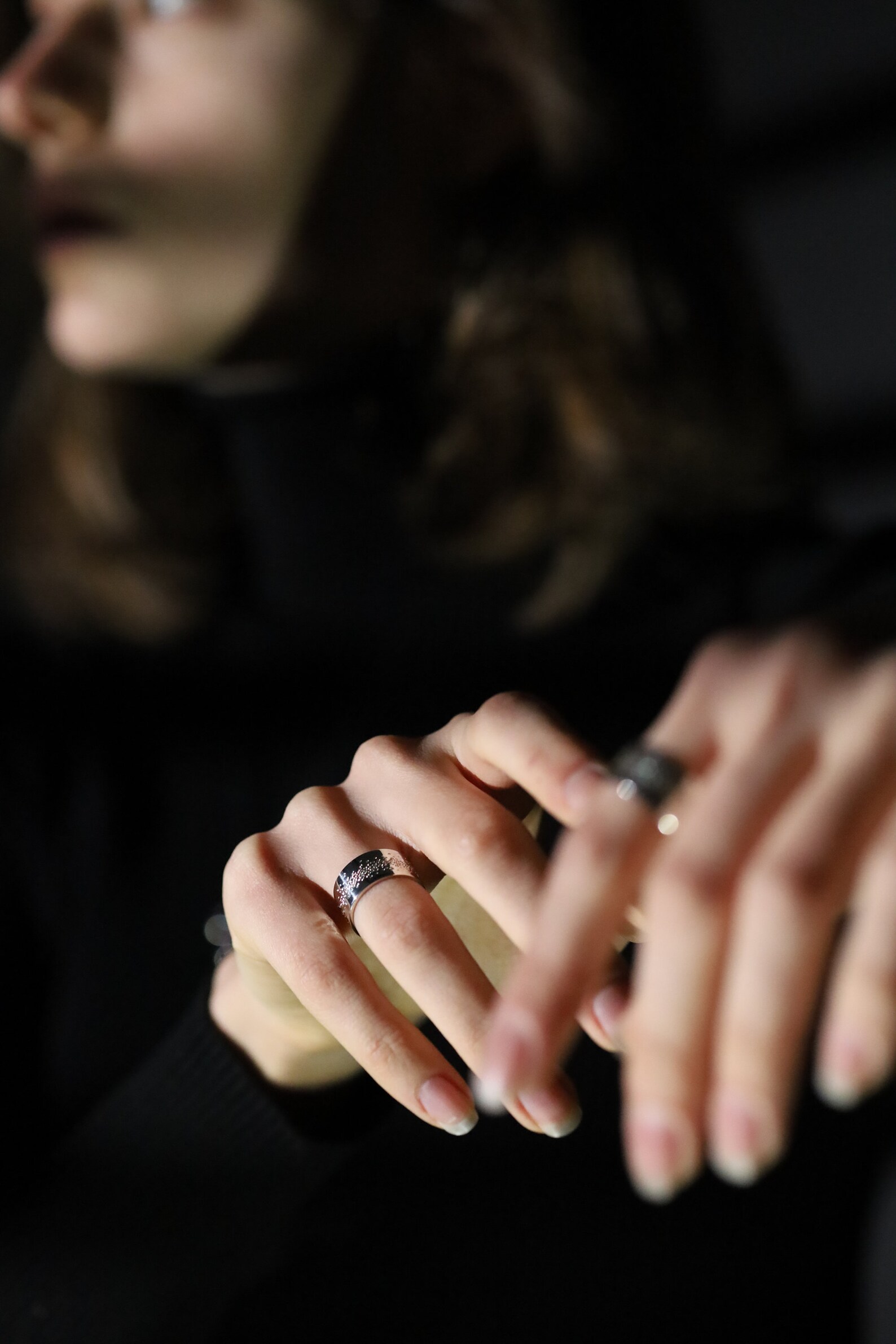 Milky Way Wide Silver Band Ring Night Sky Ring Constellation - Etsy