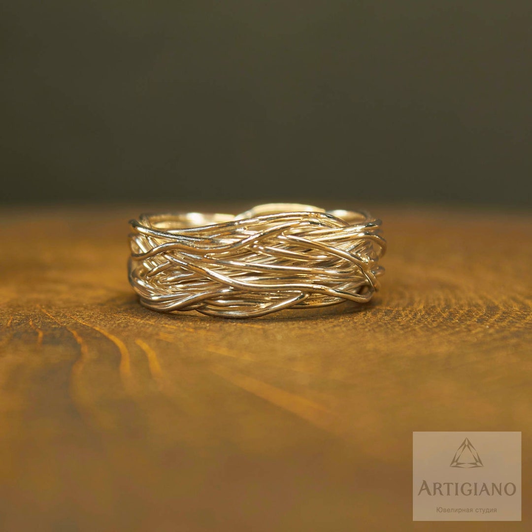 Sterling Silver Wire Ring, Coil Ring, Fused Ring, Twisted Ring, Wire ...