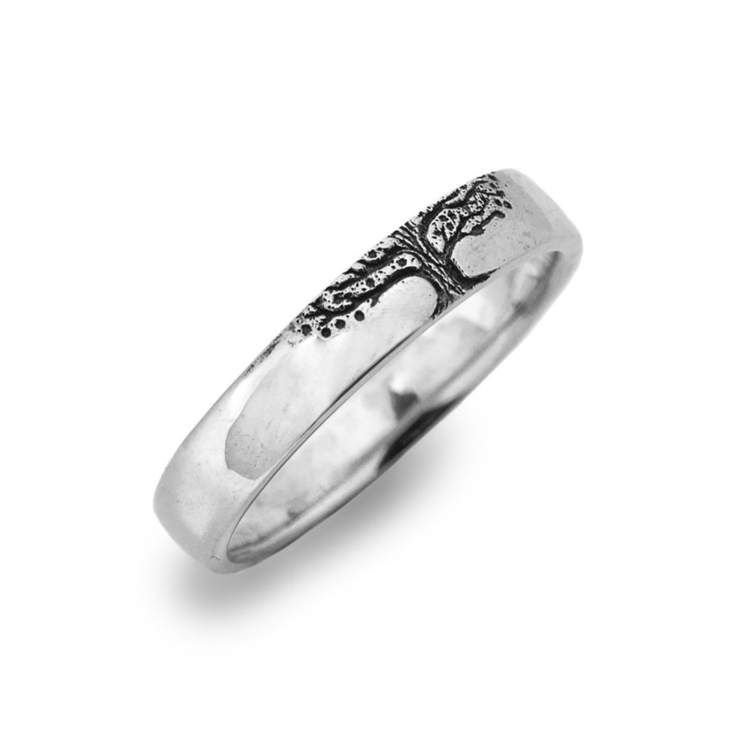 Sterling Silver Tree of Life Wedding Band, Celtic Ring - Etsy
