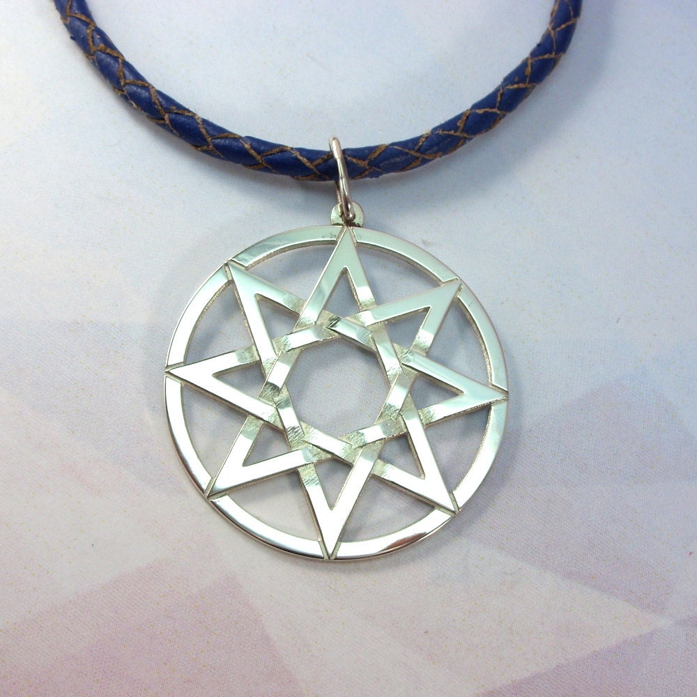Eight Pointed Star Pendant Octagram Pendant Sterling Silver - Etsy