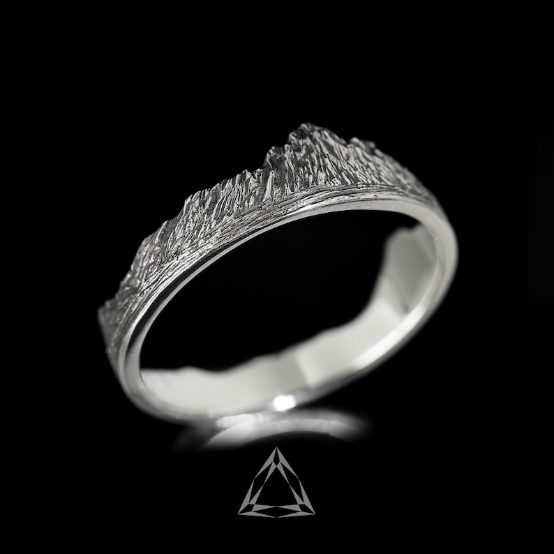 Sterling Silver Mountain Range Ring Nature Ring Mountain | Etsy