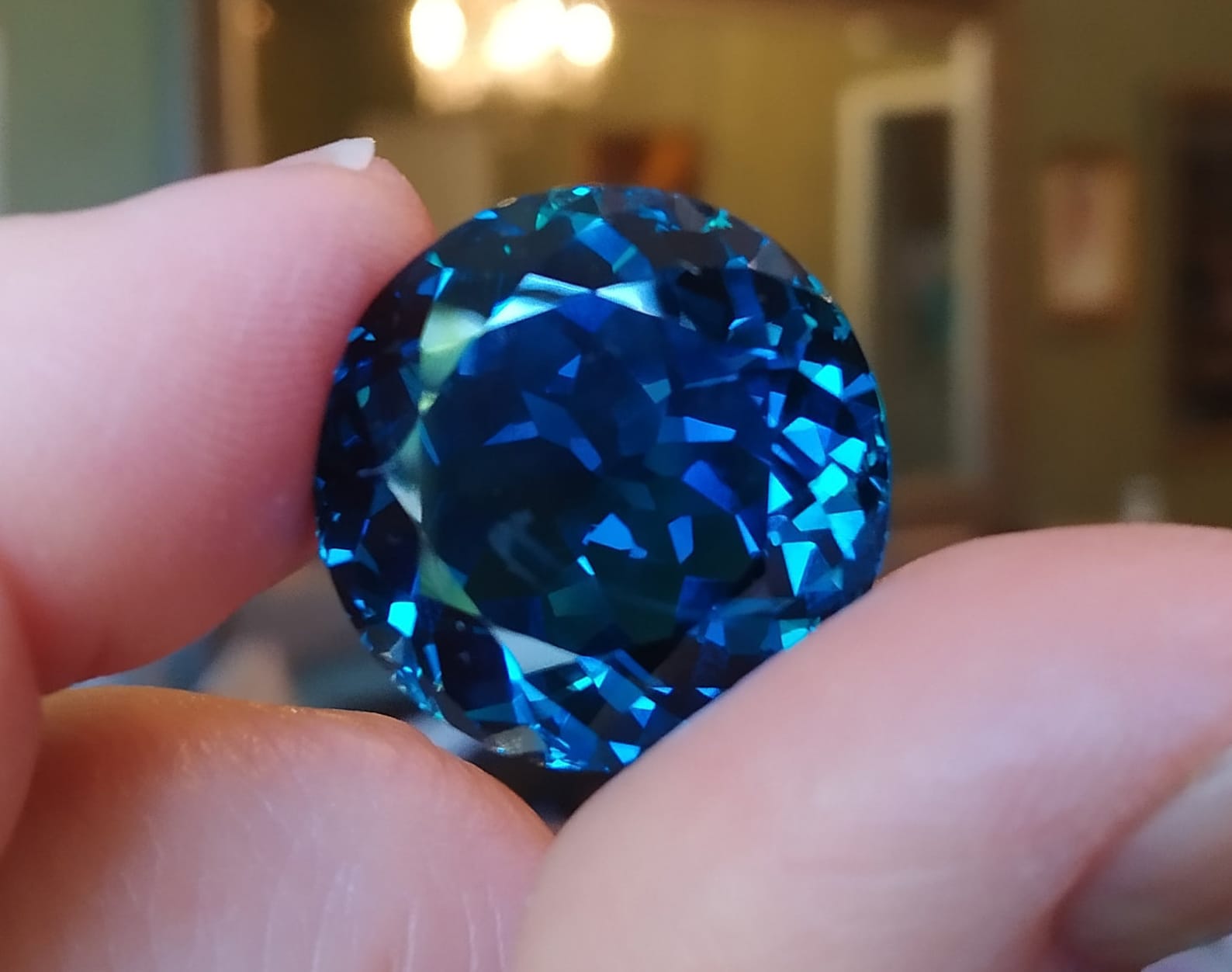 Massive Intense London Blue Topaz Round 19.5mm Excellent Cut | Etsy