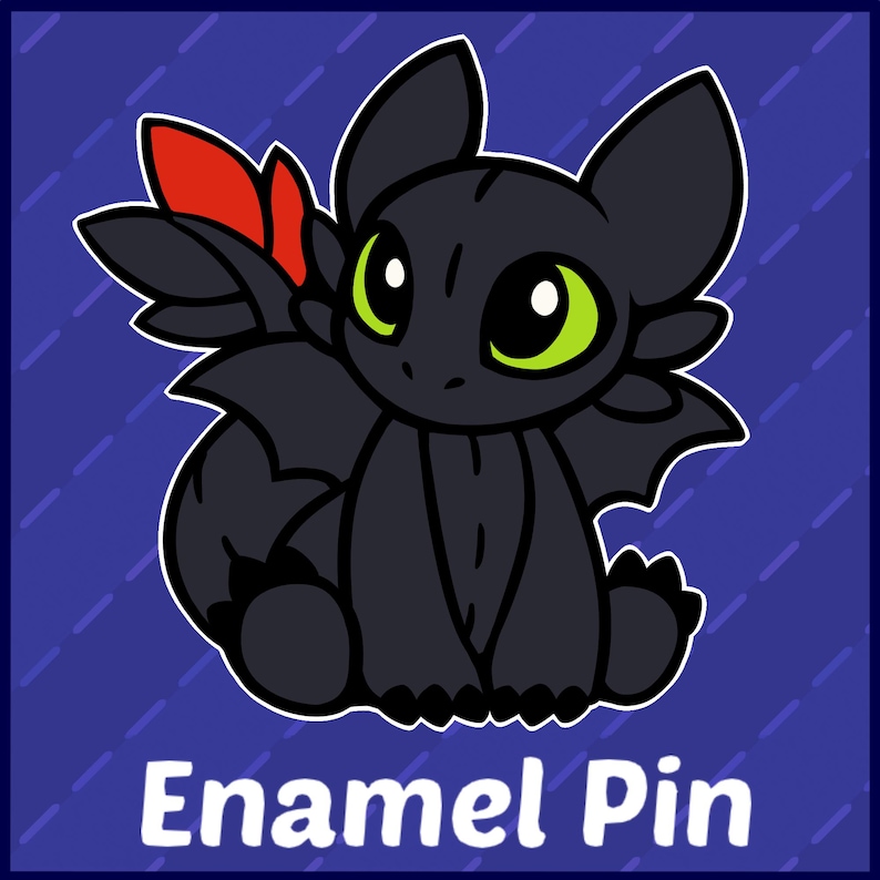 How to Train Your Dragon Hard Enamel Pins, Toothless Pin, Night Fury ...