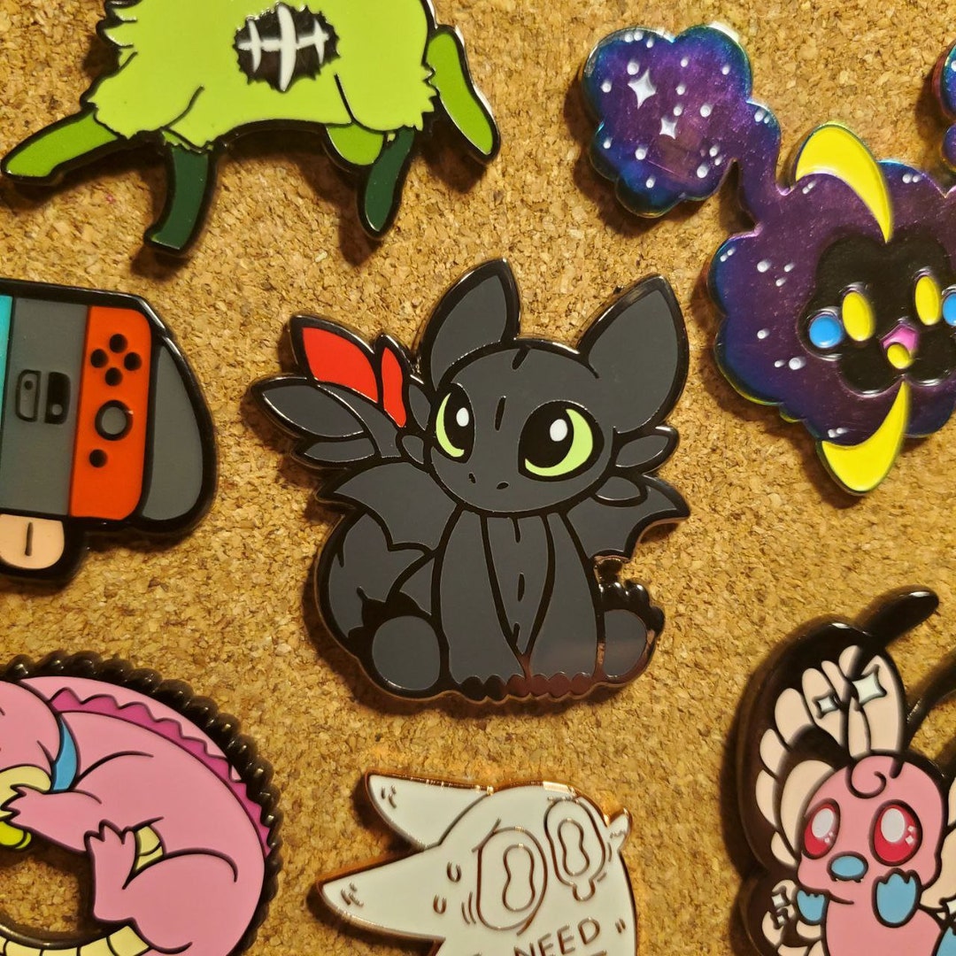 Night Fury Hard Enamel Pin, Toothless Hard Enamel Pin, Toothless Pin ...