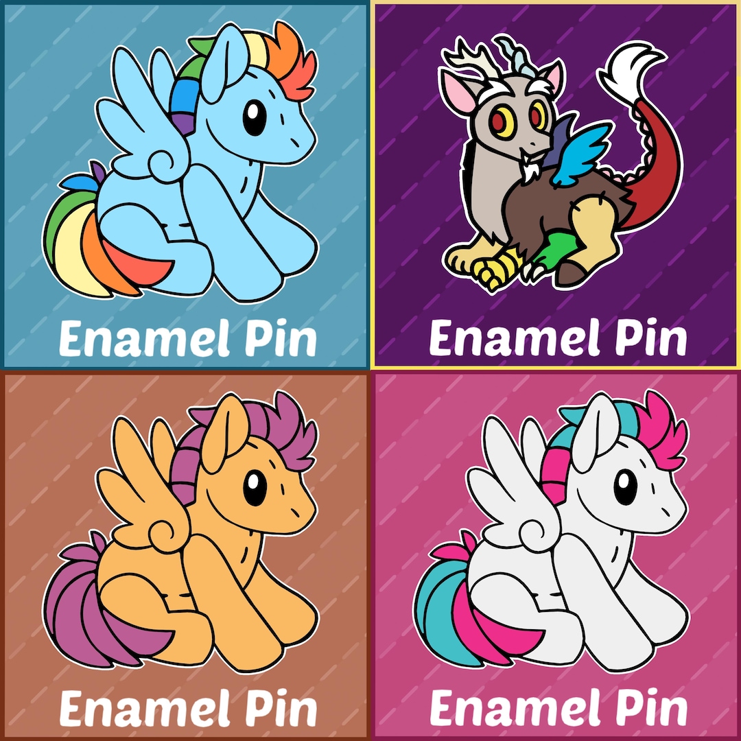 My Little Pony Hard Enamel Pin, MLP Enamel Pin, Rainbow Dash Hard ...