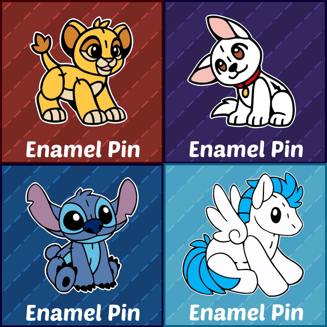 Cartoon Enamel Pins, Animation Pin, Alien Puppy Enamel Pin, Pegasus ...