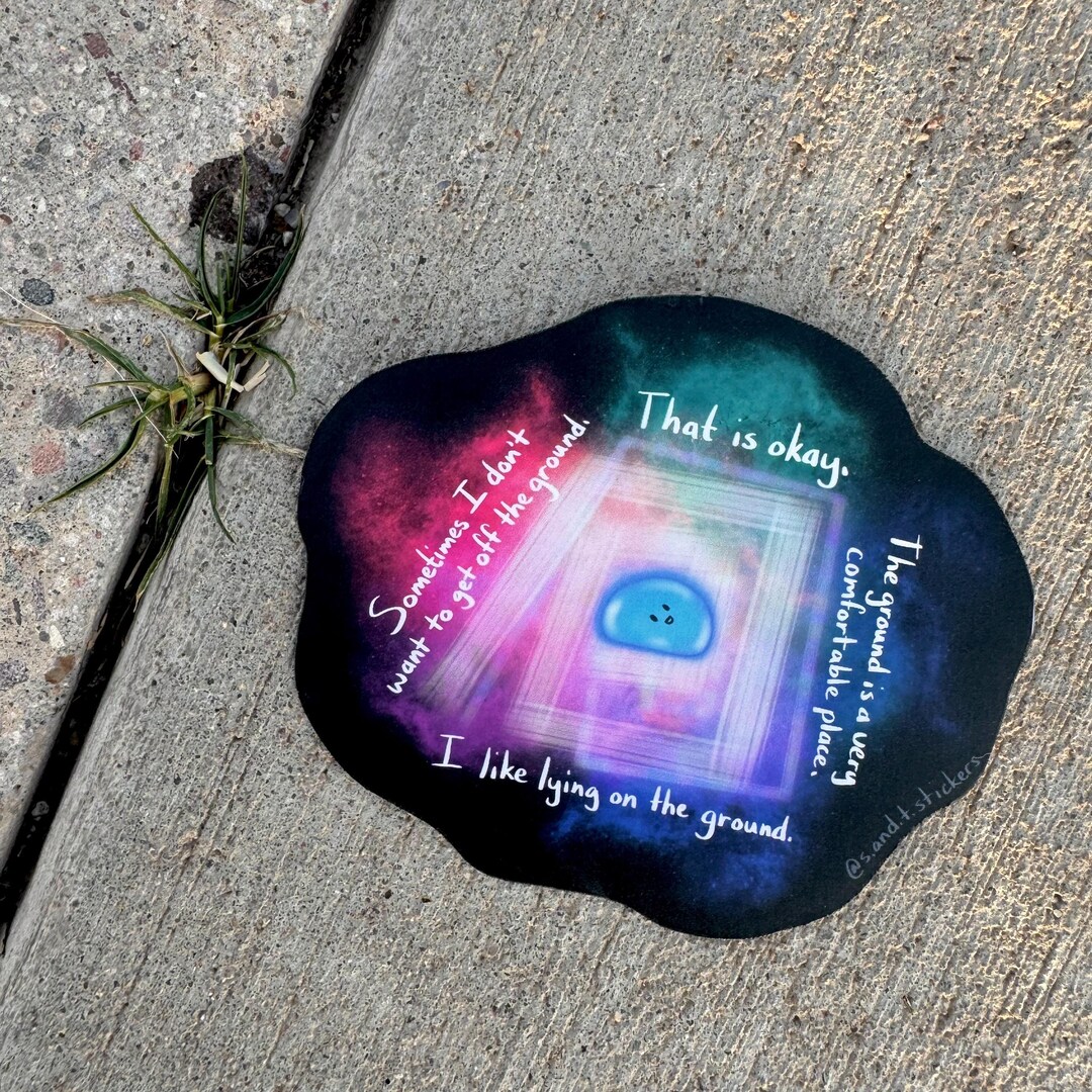 Lying on the Ground Sticker | 3.5 Inch Waterproof Vinyl | Motivational ...