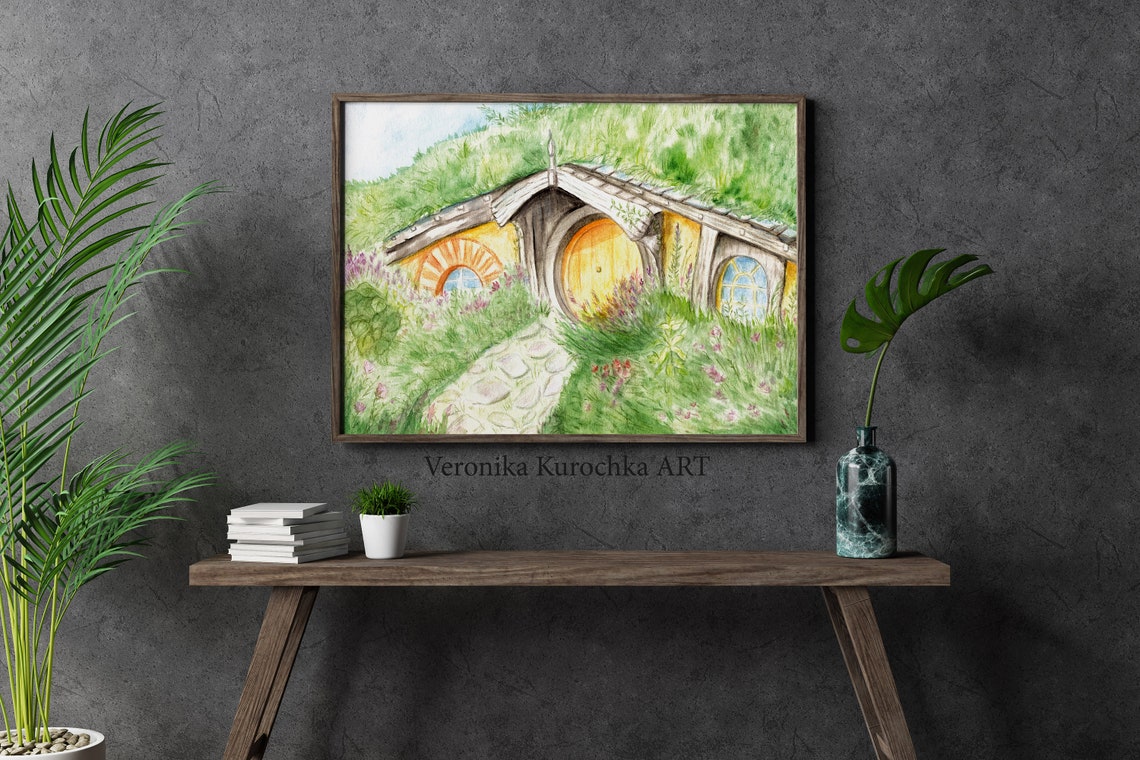 Bag End Painting, Watercolor Painting, Lord, Fantasy Art, Rings ...