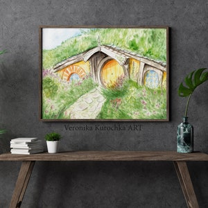 Bag End Painting, Watercolor Painting, Lord, Fantasy Art, Rings ...