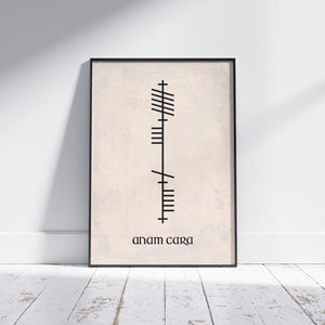 Anam Cara Print | Ogham Art | Soul Friend Gift | Irish Spiritual ...