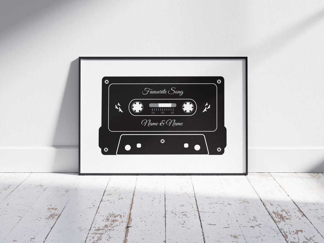 Custom Retro Cassette Tape Printable Gift | Celebrate Your Love Story ...