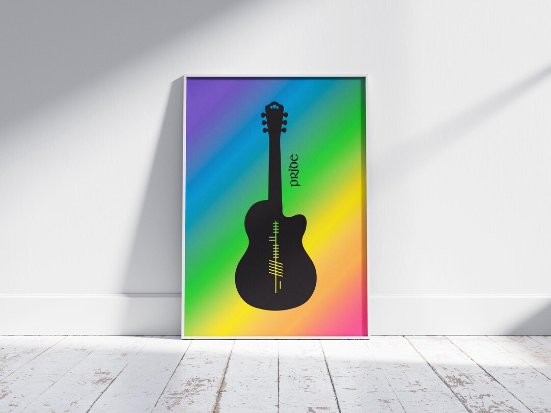 Pride Guitar Art: Rainbow Chakra Ogham Print (digital Download) - Etsy
