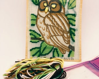 Needlepoint Owl Kit | Etsy