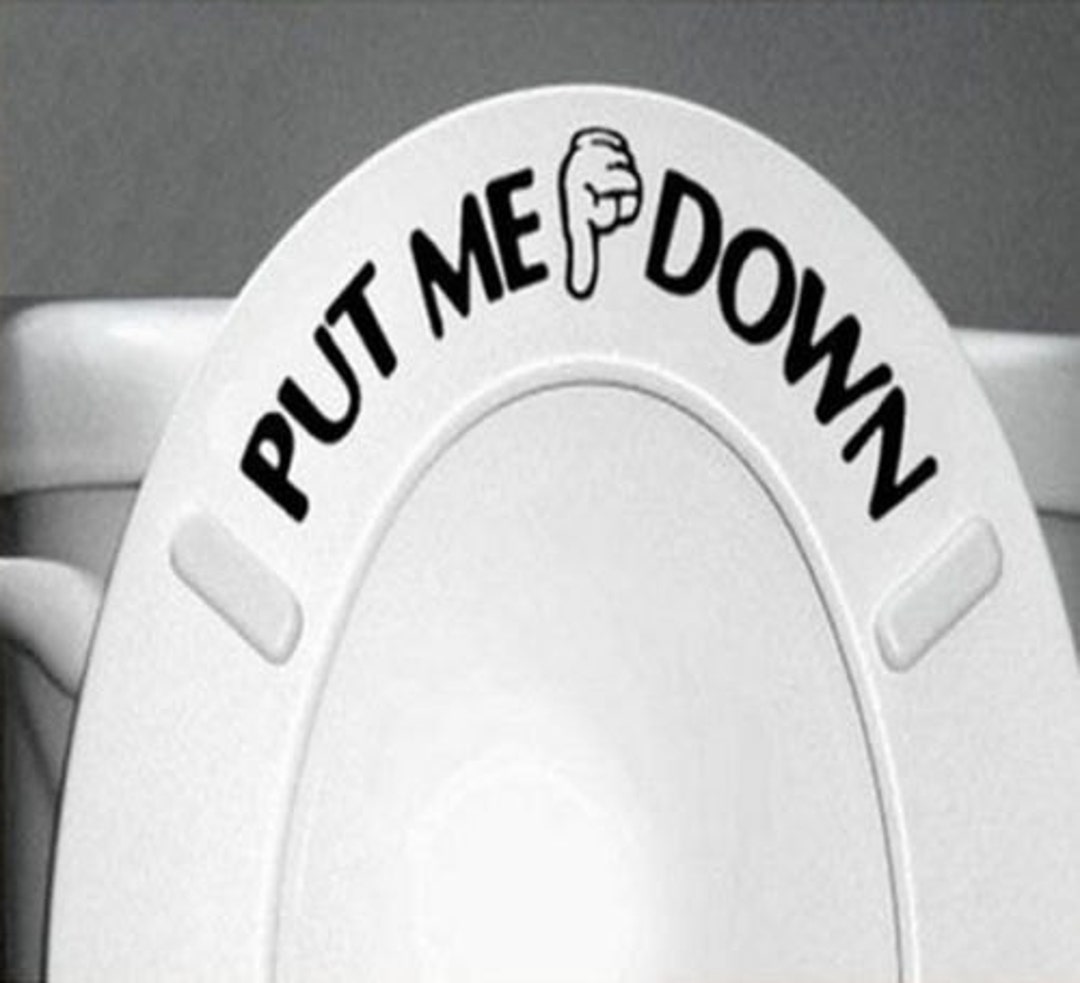 Put Me Down Toilet Lid Decal - Etsy