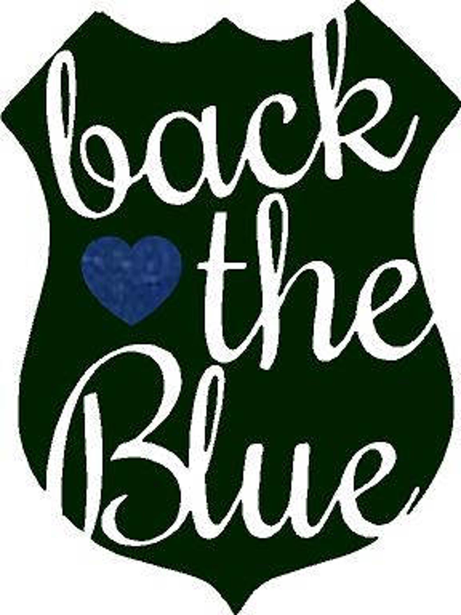 Back the Blue Cut Vinyl Decal - Etsy
