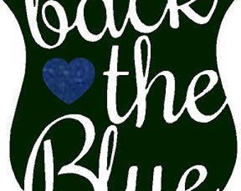 Back the Blue Vinyl Decal - Etsy