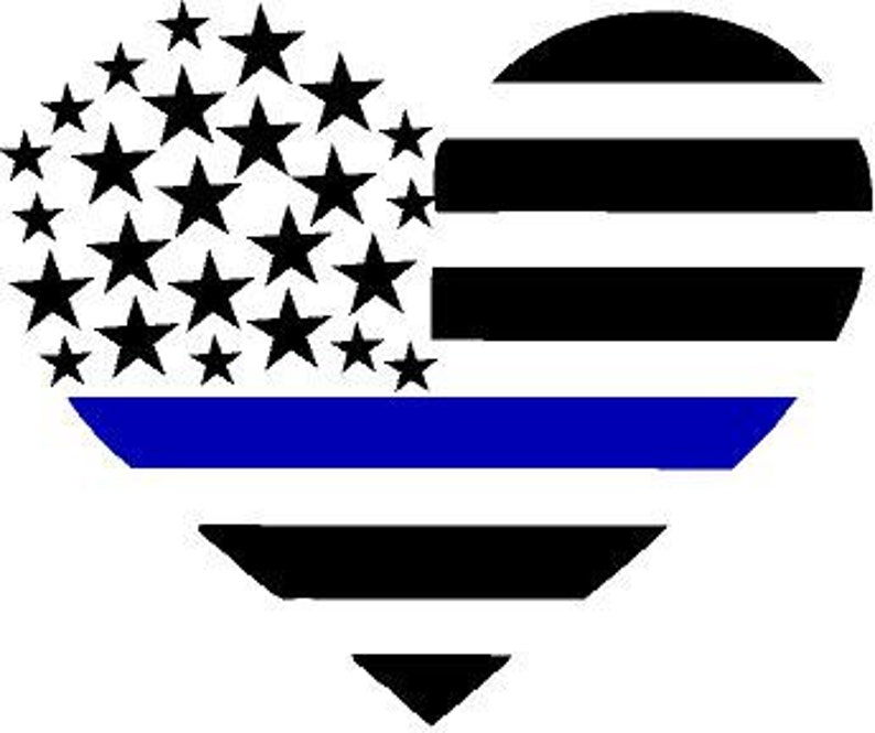Thin Blue Line Heart Flag All Lives Matter Sticker - Etsy