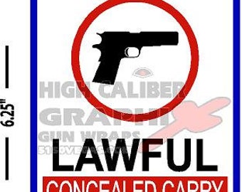 8x12 Lawful Concealed Carry Allowed Sign CCW CHL Guns Business Decal ...