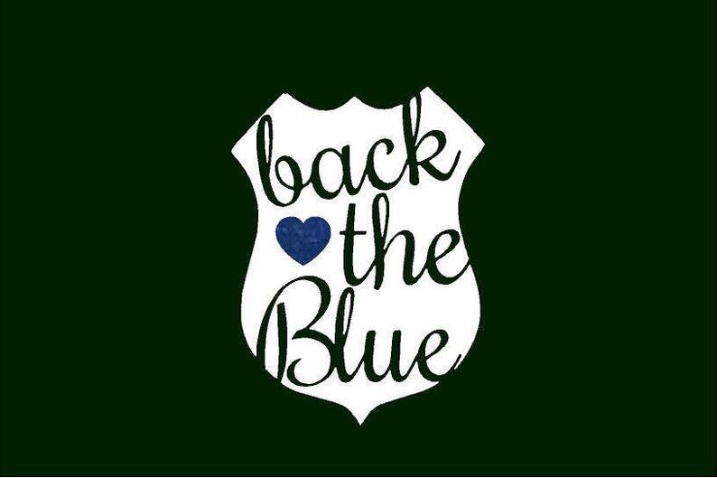 Back the Blue Cut Vinyl Decal - Etsy