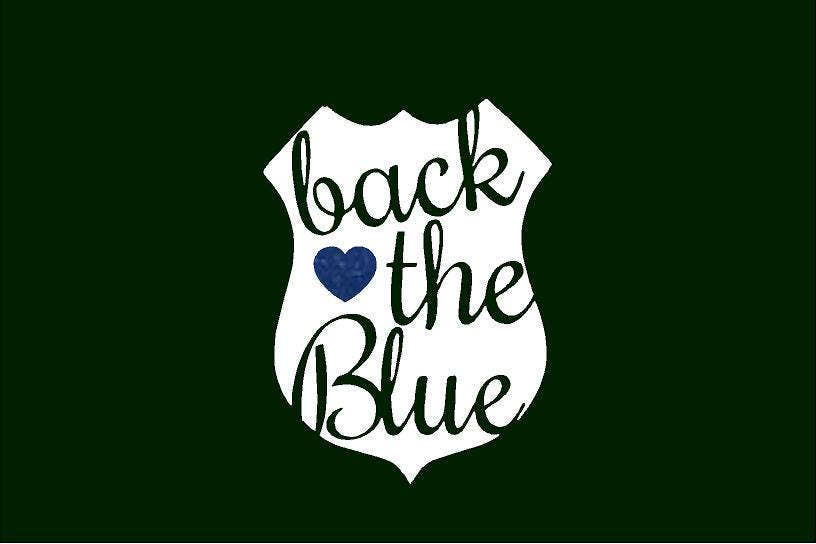 Back the Blue Cut Vinyl Decal | Etsy