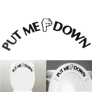 Put Me Down Toilet Lid Decal - Etsy
