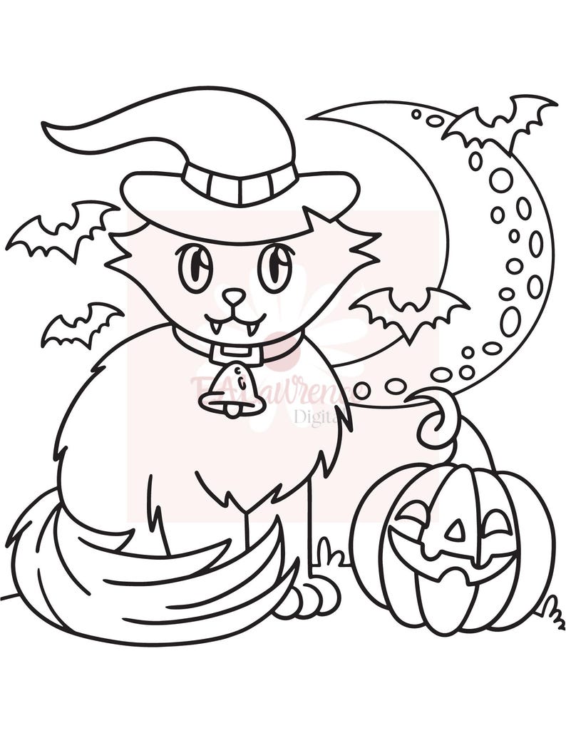 Halloween Coloring Pages - Etsy