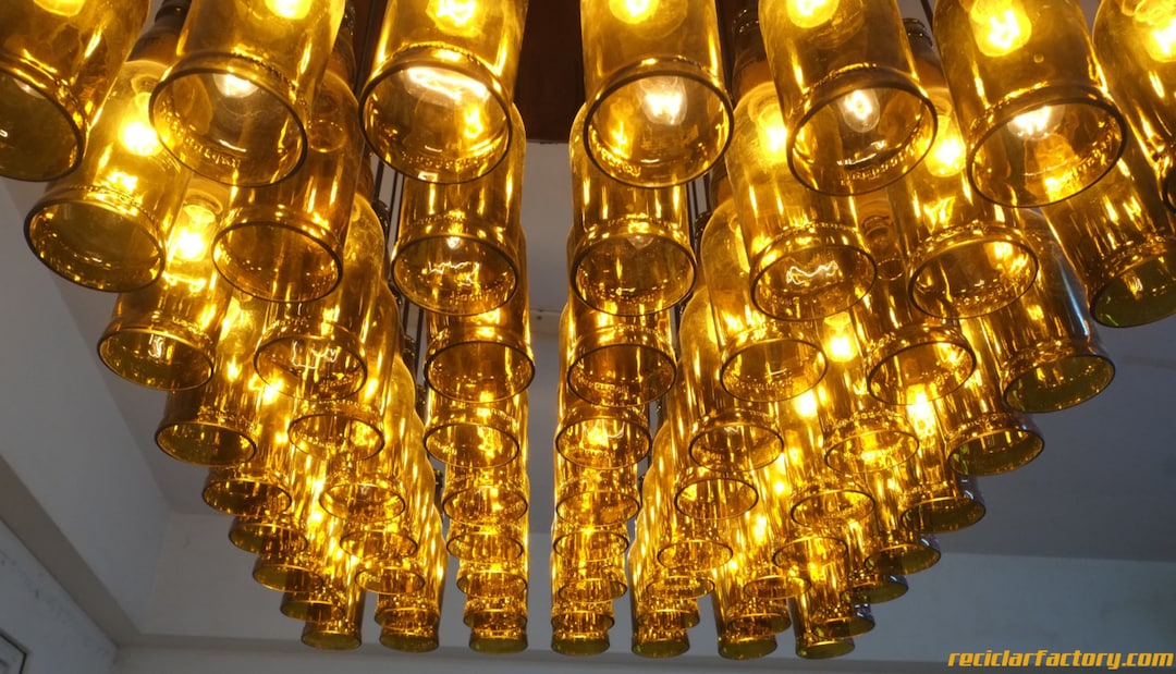 Beer Bottle Chandelier for Restro Bar - Cafe - Hotel Light Fixture - Etsy