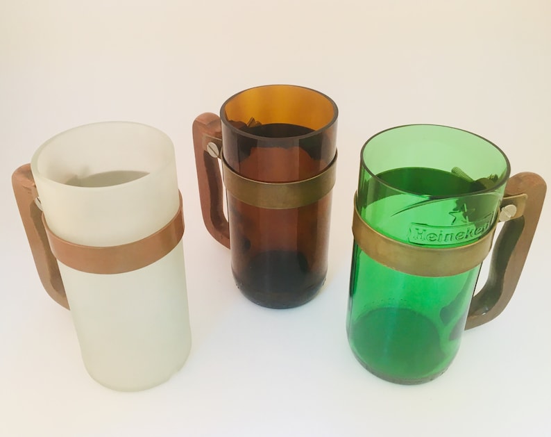 UPCYCLED BEER MUG Made for Recycled Beautiful Green Beer - Etsy