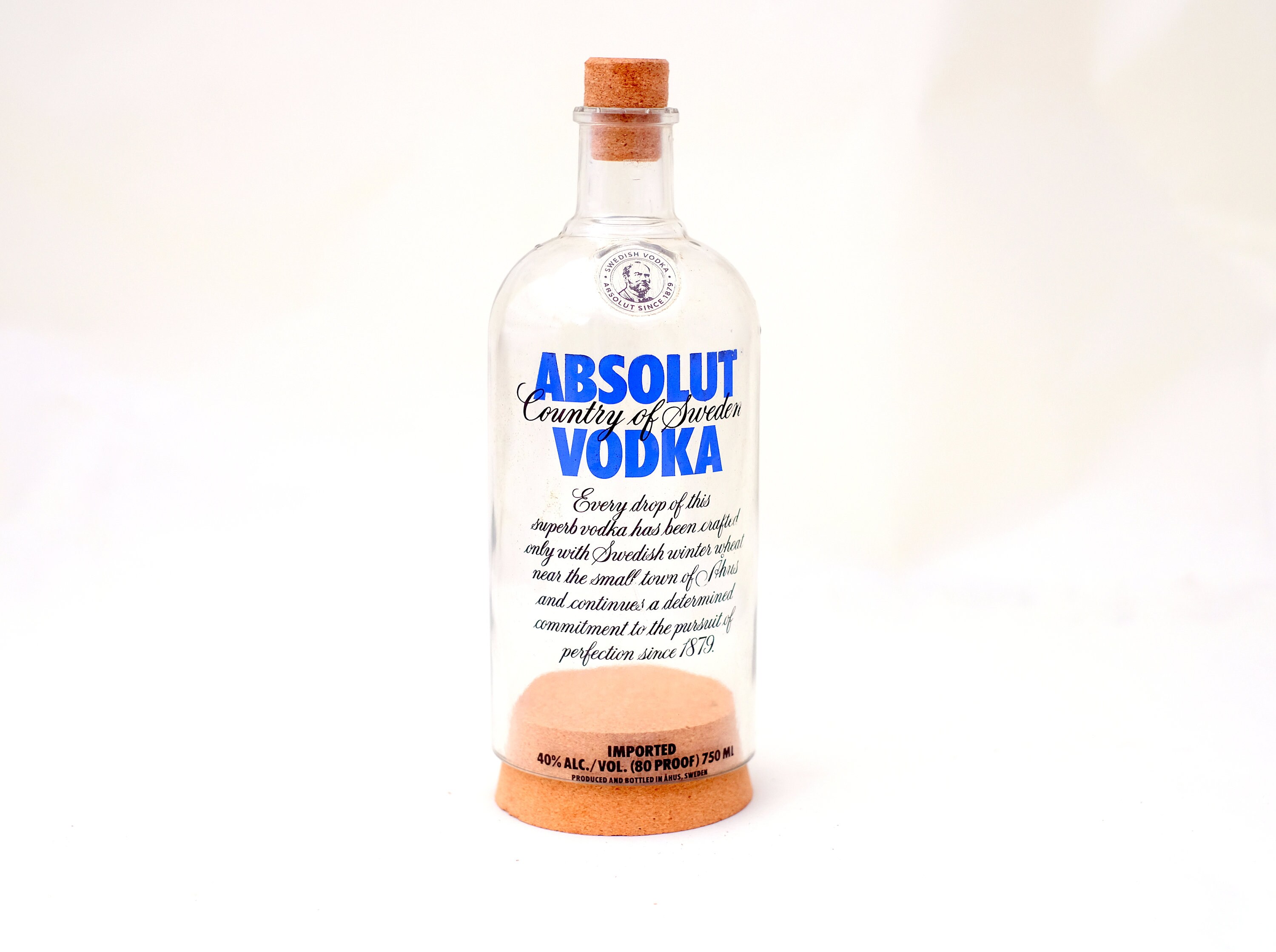 Repurposed Absolut Vodka Bottle Stash Storage Jars & Cork Lids for ...
