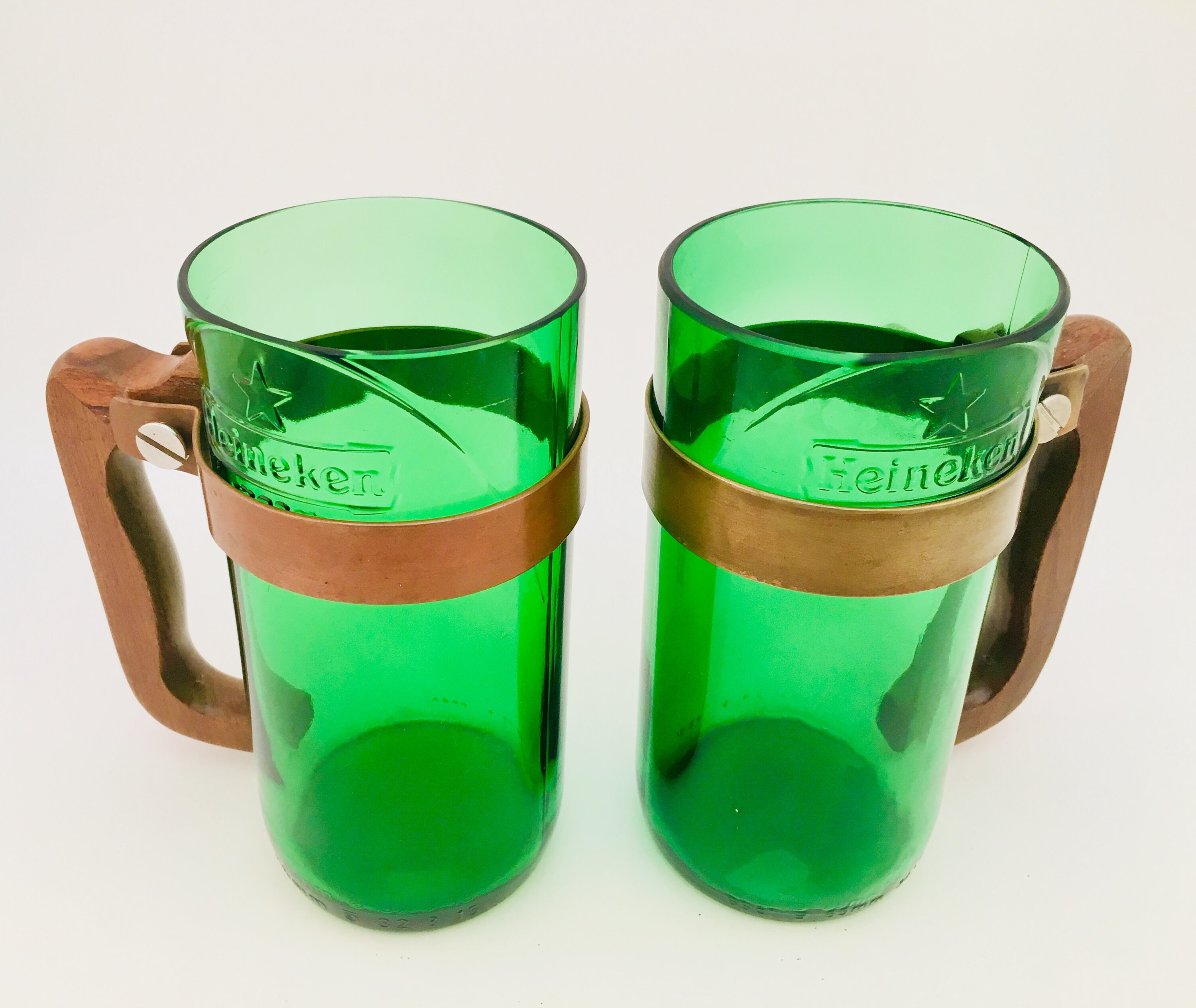 UPCYCLED BEER MUG- Made for Recycled Beautiful Green Beer Bottles - Etsy