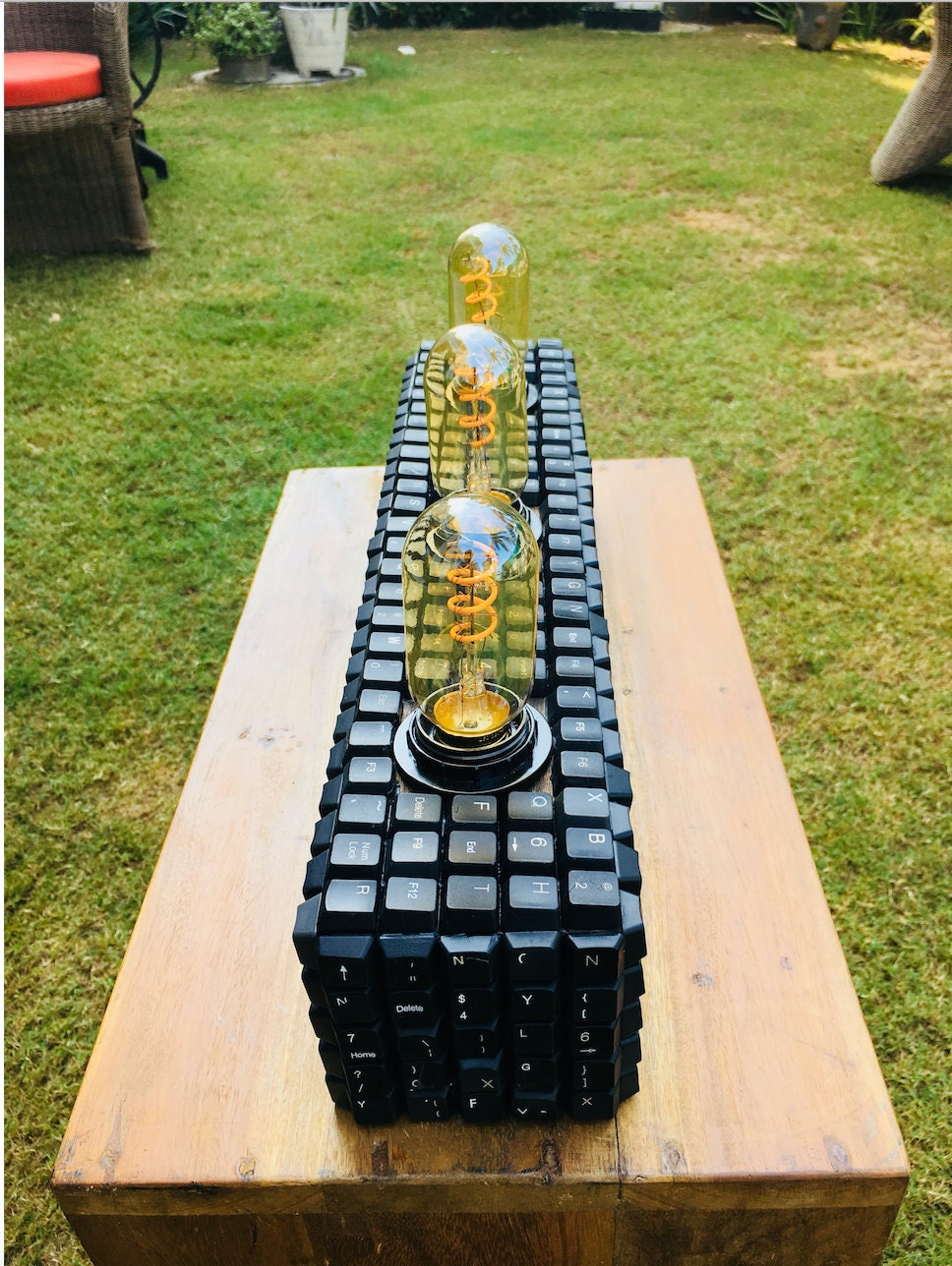 VINTAGE COMPUTER KEYBOARD Table Lamp Light With Uk North | Etsy