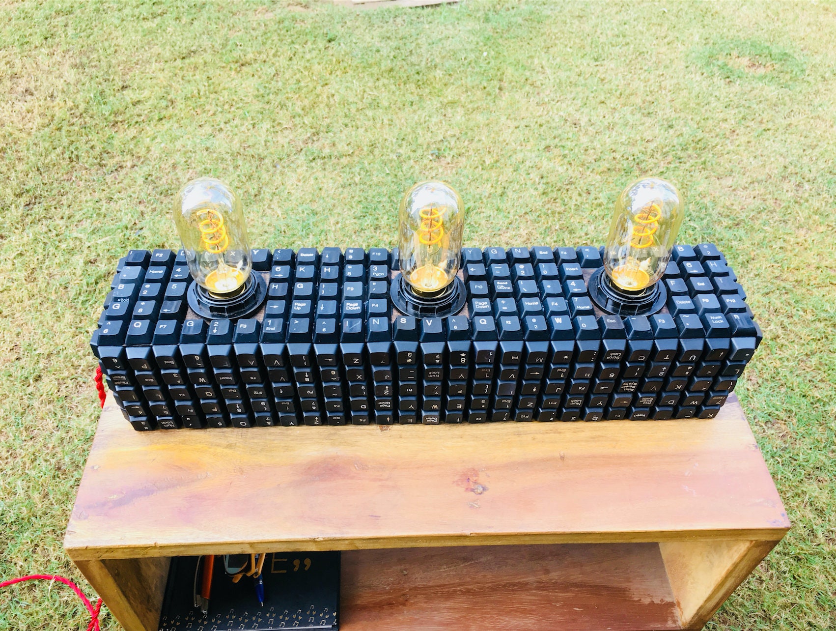 VINTAGE COMPUTER KEYBOARD Table Lamp Light With Uk North | Etsy